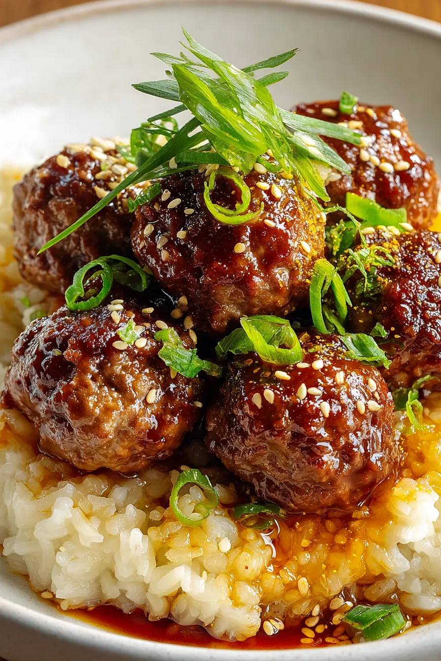 Honey Garlic Meatball Rice Bake – Cooking With Martha