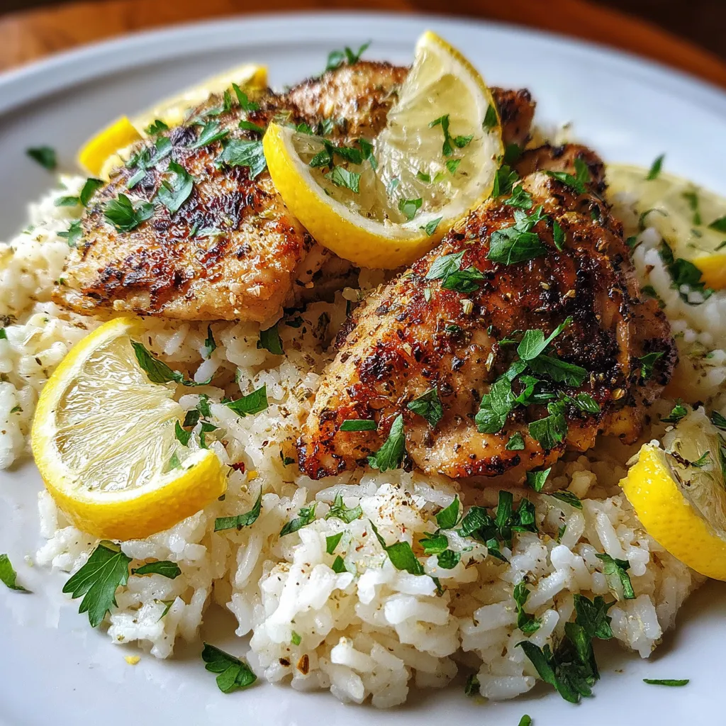 Greek Chicken and Lemon Rice – Cooking With Martha